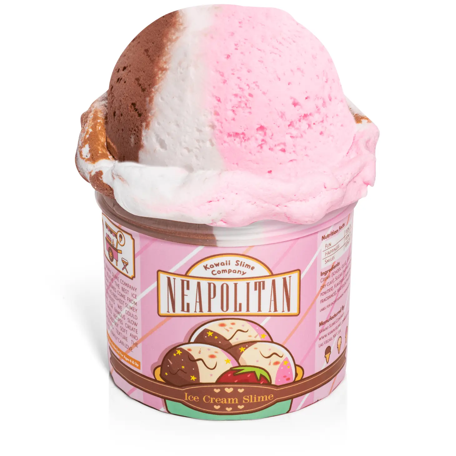 NEW Neapolitan Scented Ice Cream Pint Slime – Shop Merci Milo