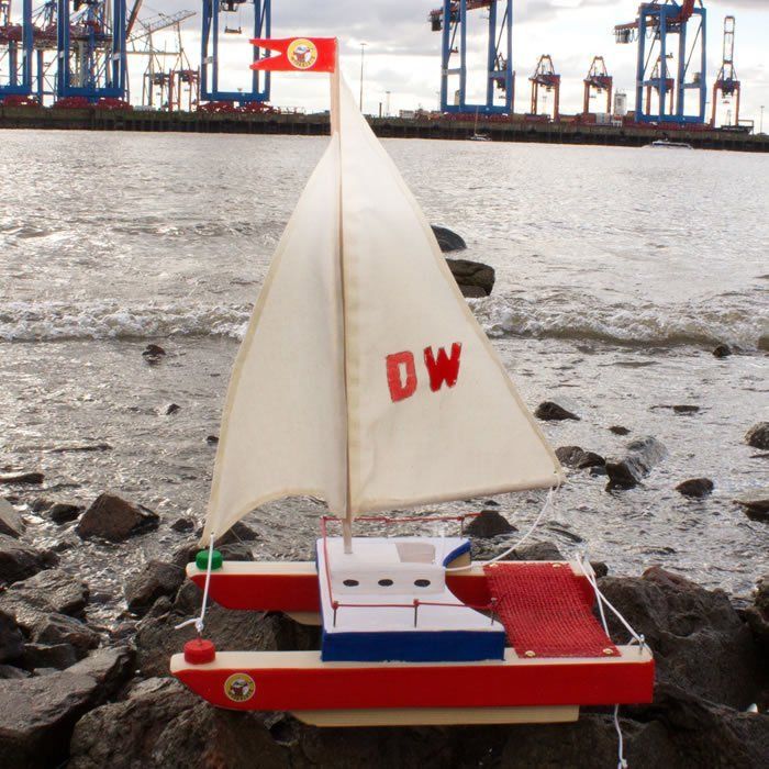 Wooden DIY Kit- Catamaran Boat Ship | Shop Merci Milo