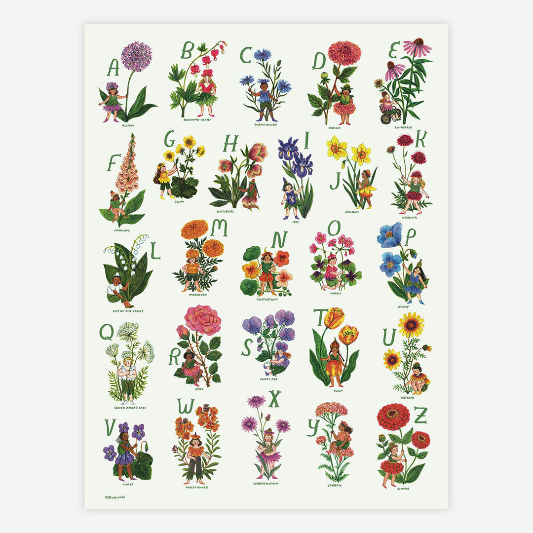 Phoebe Wahl: Flower Fairies Alphabet Print – Shop Merci Milo